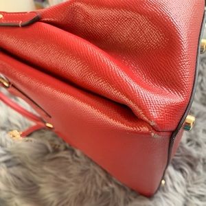 Coach | Bags | Red Coach Purse With Gold Chain | Poshmark